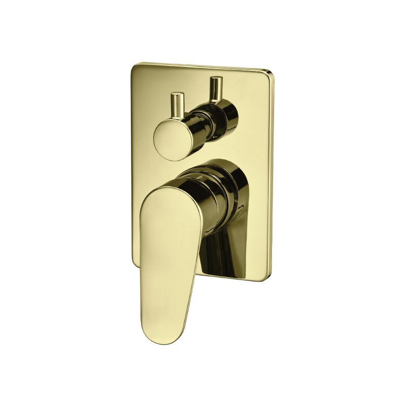 CAE Ledro 2-Way Concealed Lever Handle Tub/Shower Mixer - Brushed Brass ...