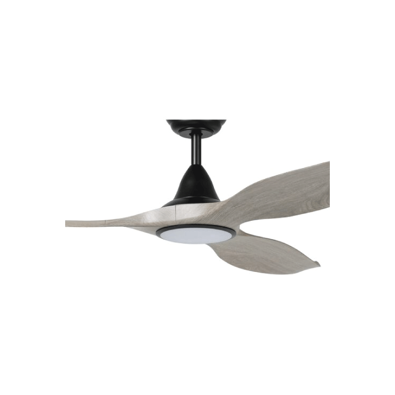 Eglo Tirol 60" Ceiling Fan with Light in Black/Driftwood - Damp Rated ...