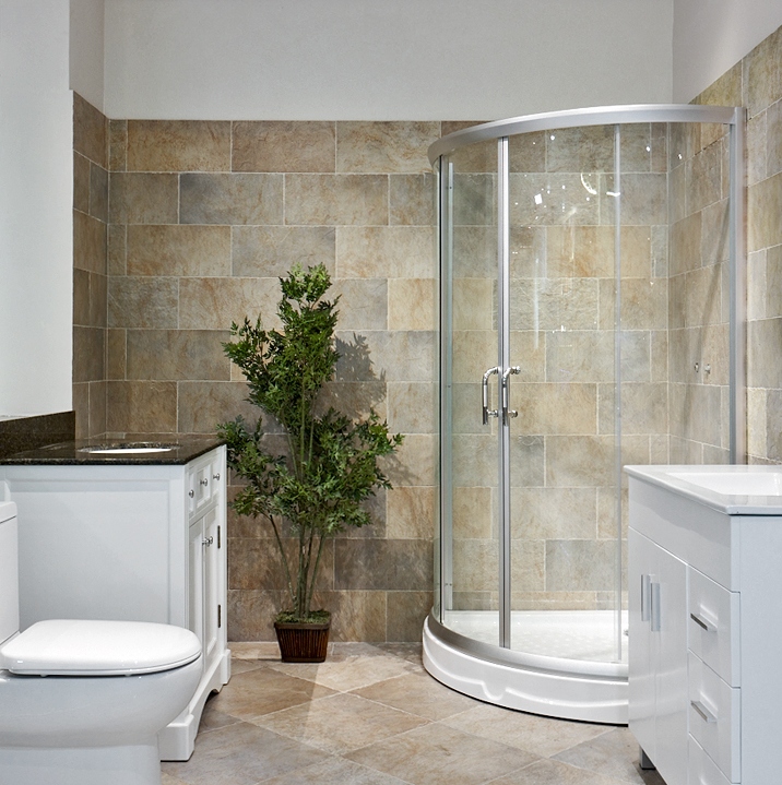 Glacier 6' 6" Corner Tempered Glass Shower Enclosure with Sliding Doors ...