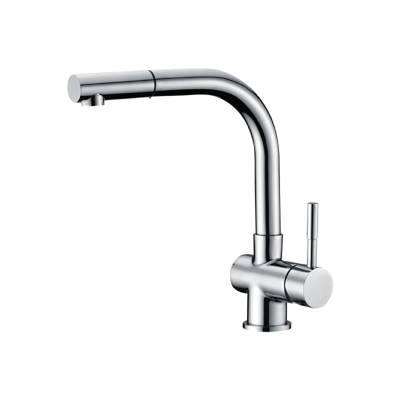 CAE Single Lever Pull-Out Spray Kitchen Faucet - Chrome | Platinum ...