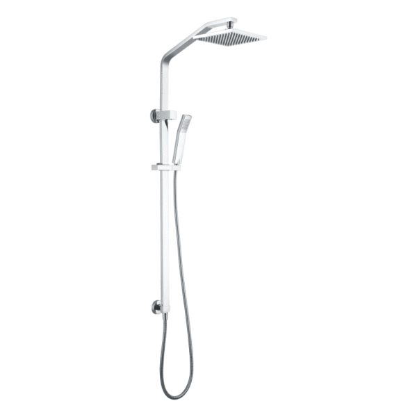 CAE 2 in 1 Square Shower Set in Chrome (One Inlet with Diverter ...