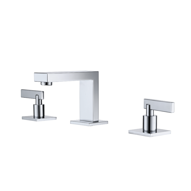 CAE S72 Series 8 Inch Double Handle 3-Hole Vanity Faucet with Pop-up ...