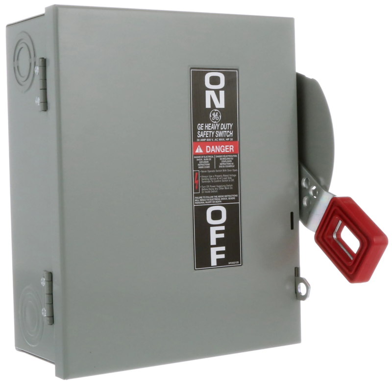 GE Heavy Duty Safety Disconnect Switch | Isolator - 30A 3P HD 600VAC ...