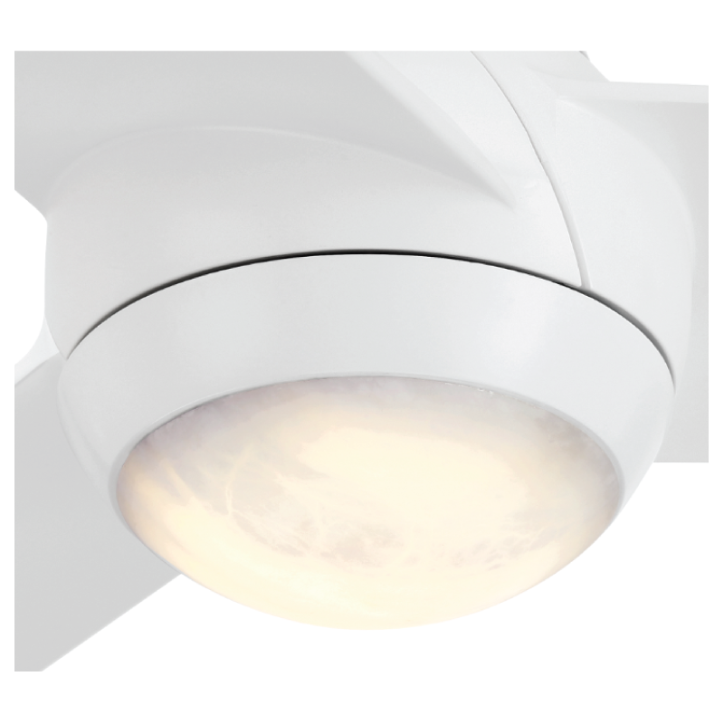 Modern Forms Pisces 54" Ceiling Fan in Matte White/ Alabaster Light ...