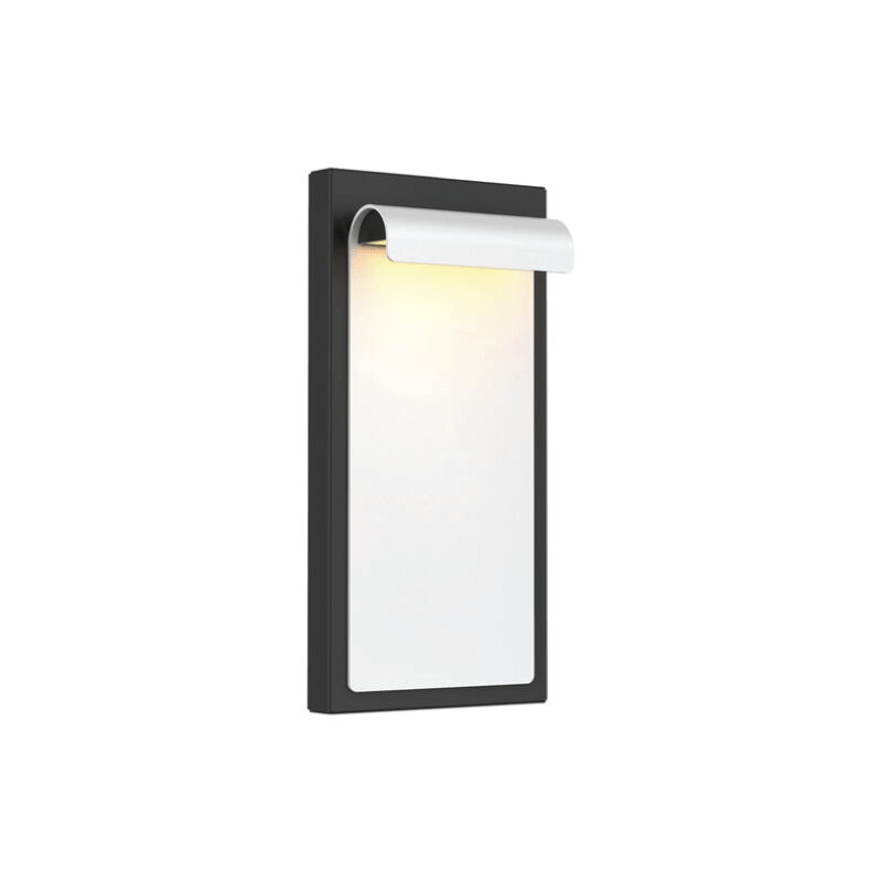 WAC Cap 5CCT Outdoor Wall Sconce - White on Black Finish - Wet Rated ...